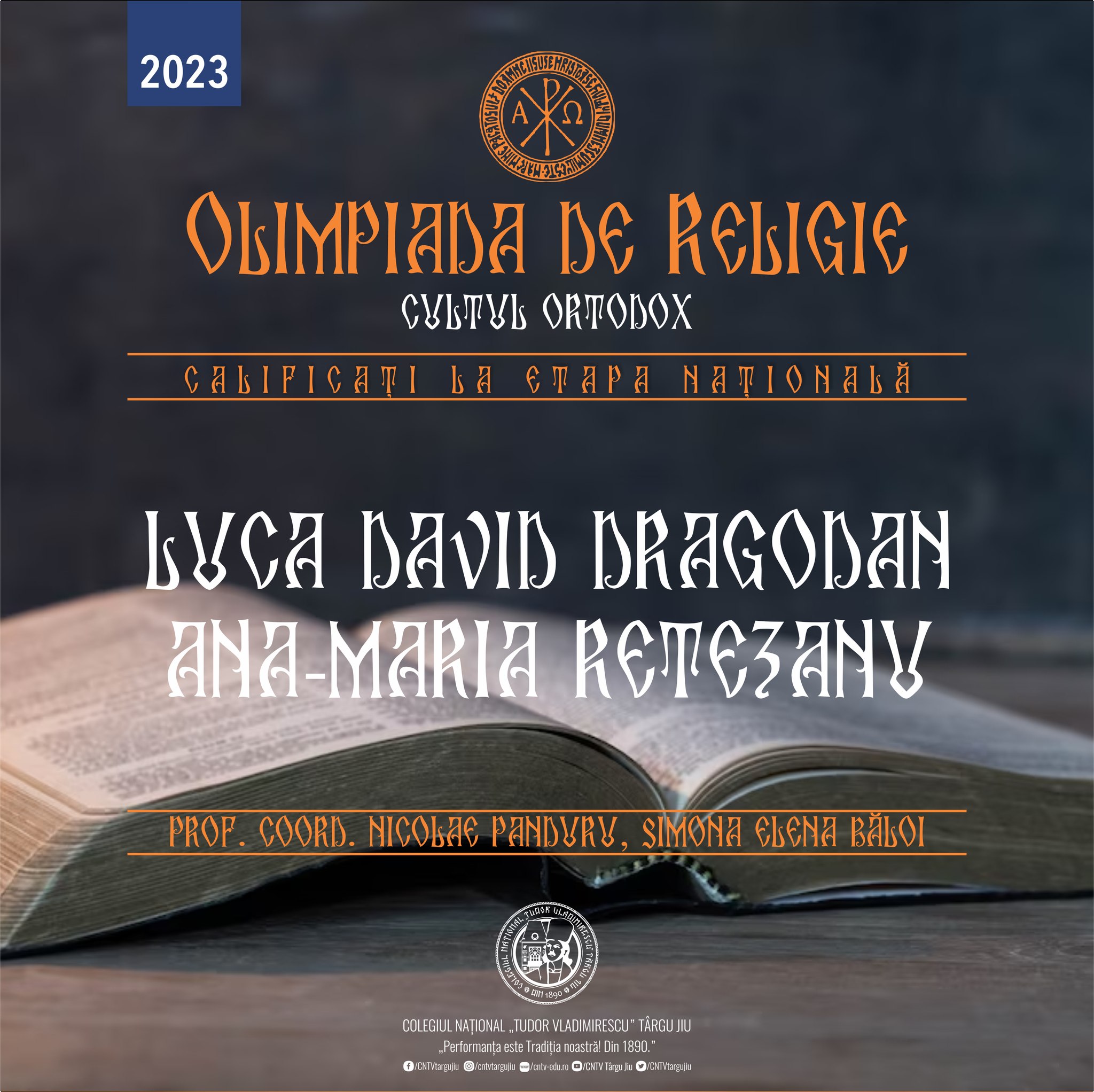 Olimpiada de Religie – Colegiul Național „Tudor Vladimirescu” Târgu Jiu